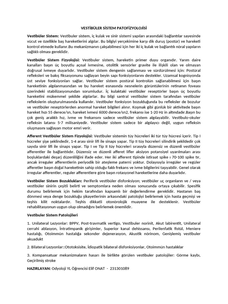 Nörofizyopatoloji Vize Ödevi | PDF