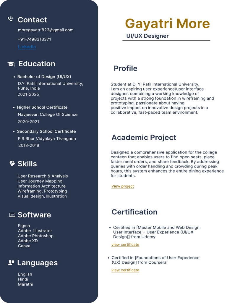 Resume Gayatri Final 1 | PDF