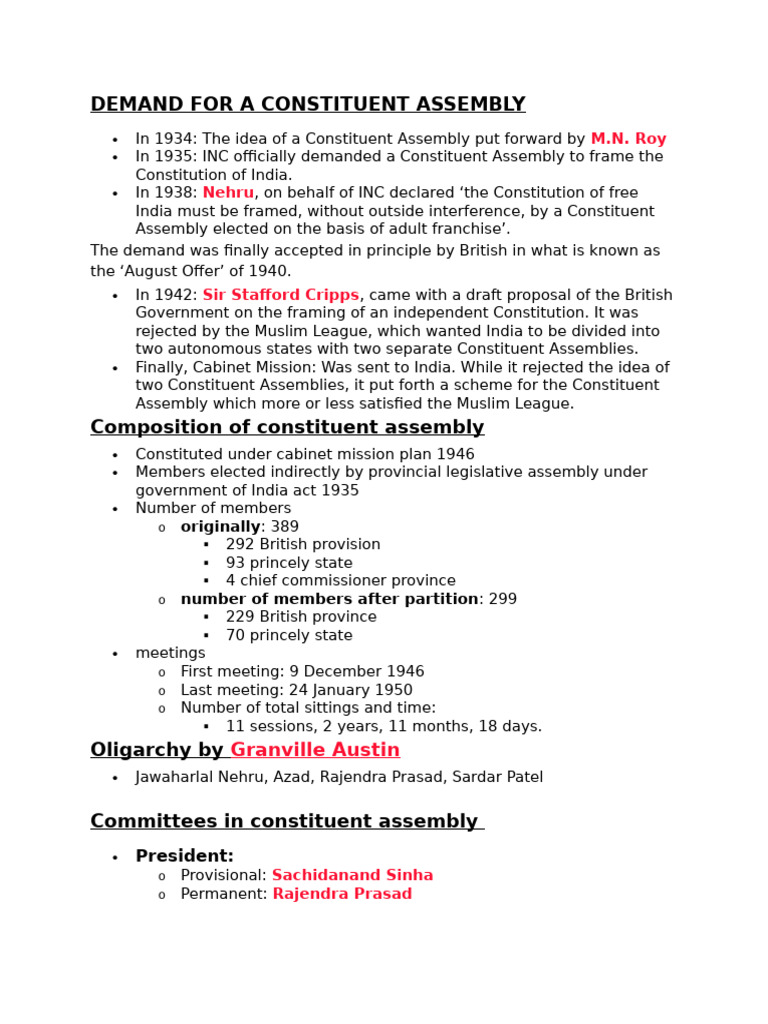 History of India's Constituent Assembly | PDF | Democracy | Political ...