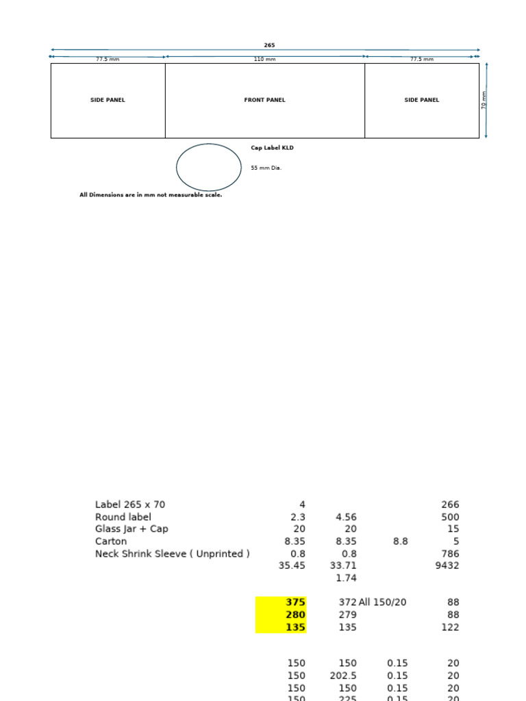 Ghee Jar 500 ML Label KLD | PDF | Freight Transport