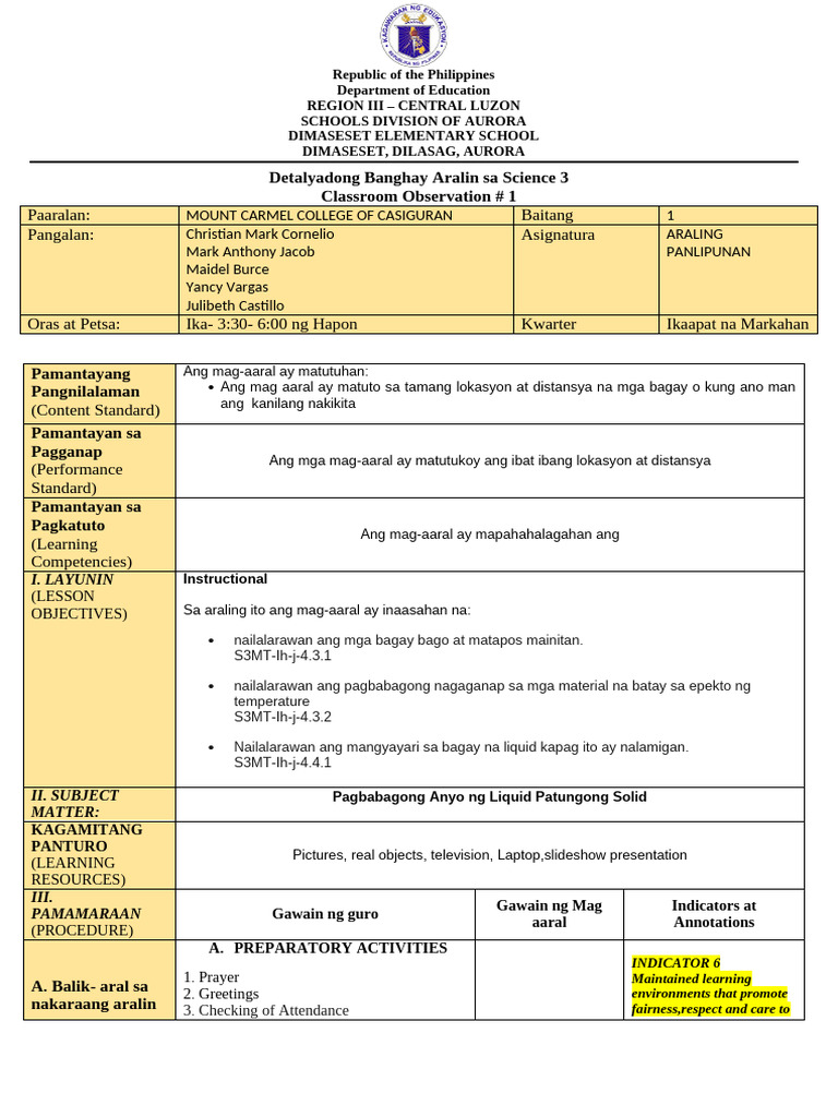 DETAILED LESSON PLAN AP 1 | PDF