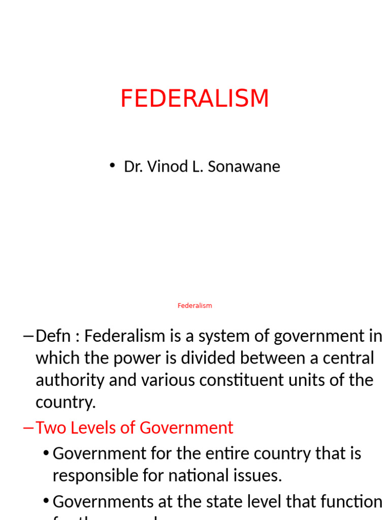 10P2 Federalism | PDF | Federalism | Constitution