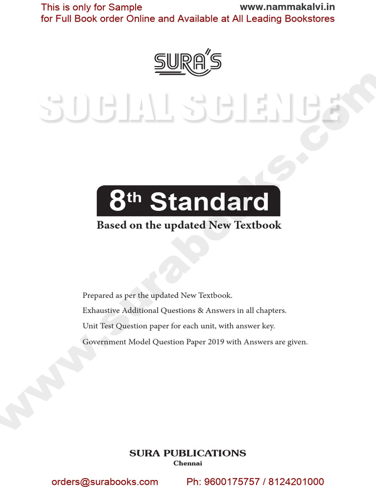 8th Std Social Science Guide Tamil Medium | PDF