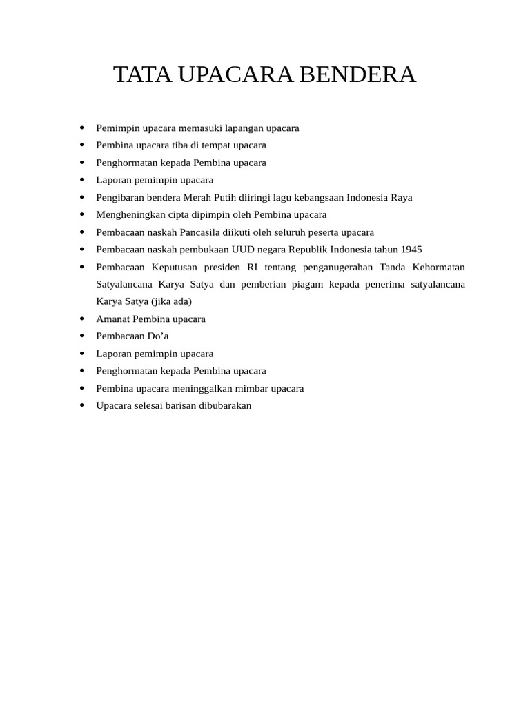 Tata Upacara Bendera | PDF