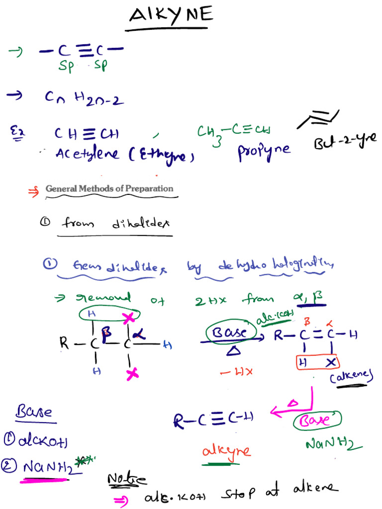 Alkyne HP Sir Notes | PDF