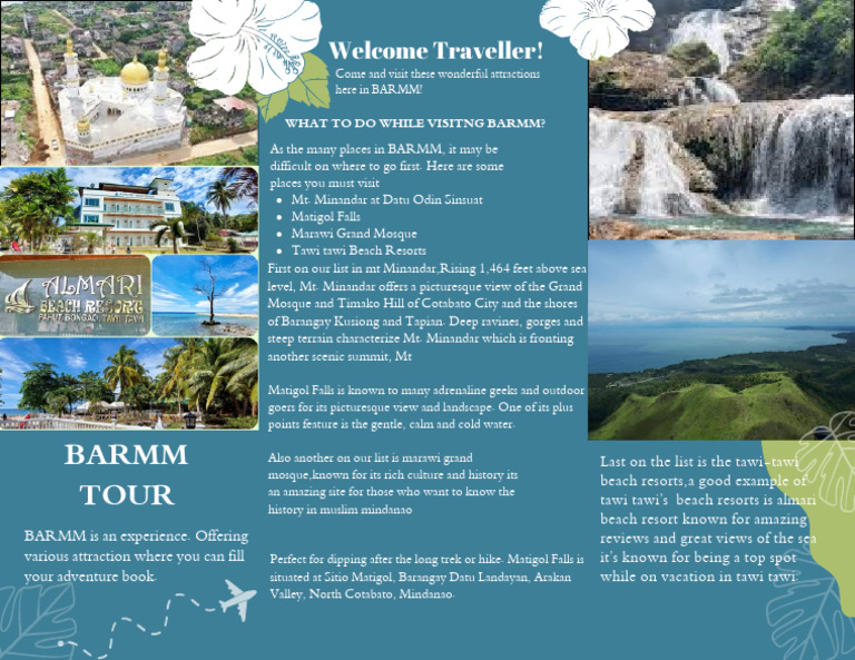 Blue and Green Modern Tropical Travel Trifold Brochure | PDF | Erosion ...