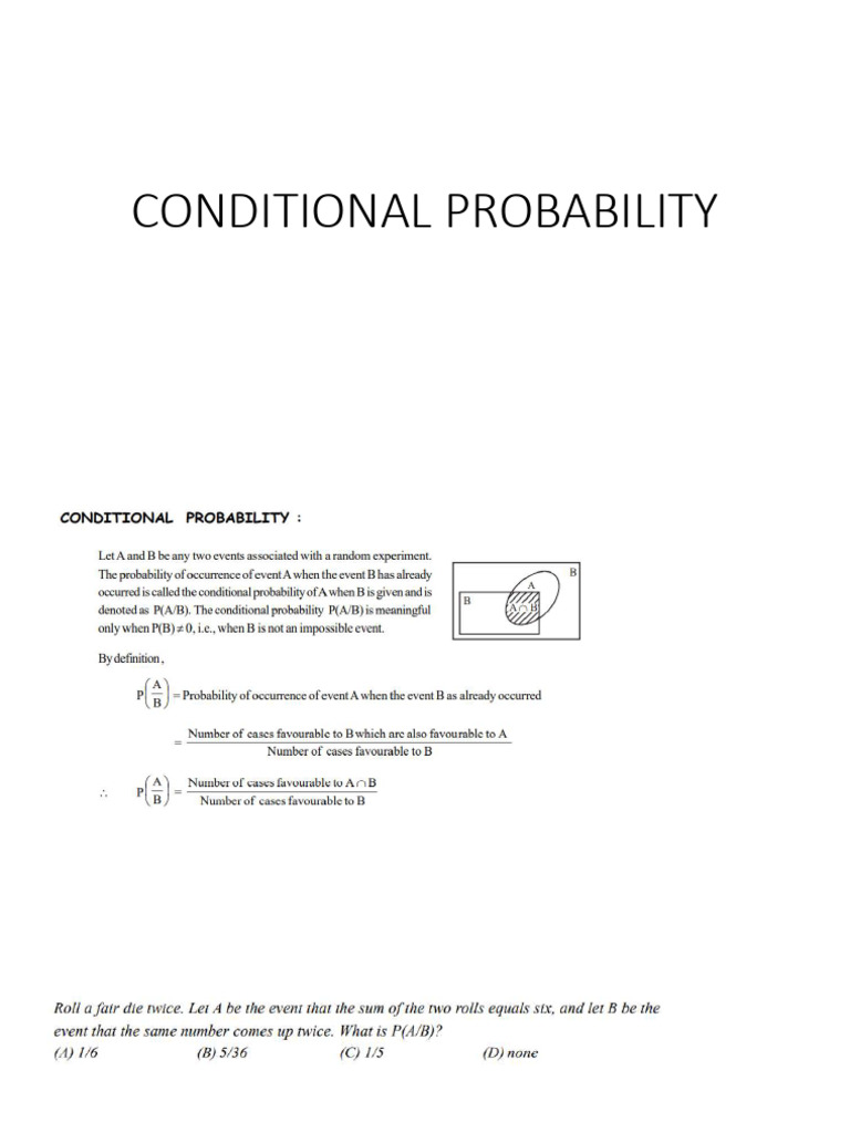Conditional Probability | PDF