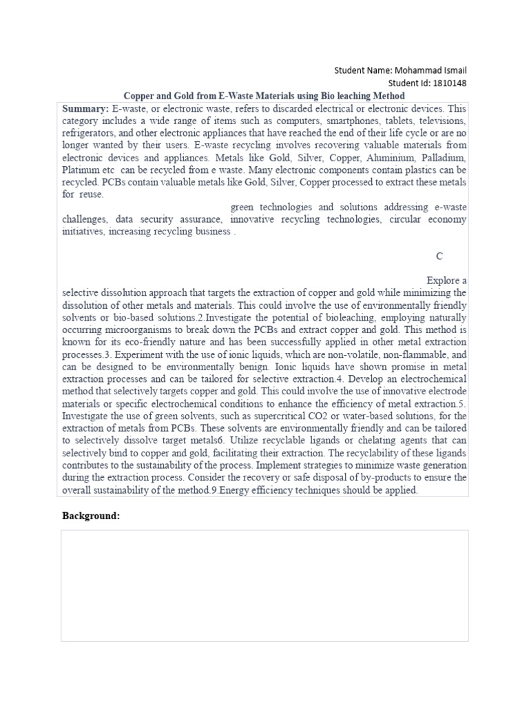 Energy and Environment Project PDF | PDF | Electronic Waste | Printed ...