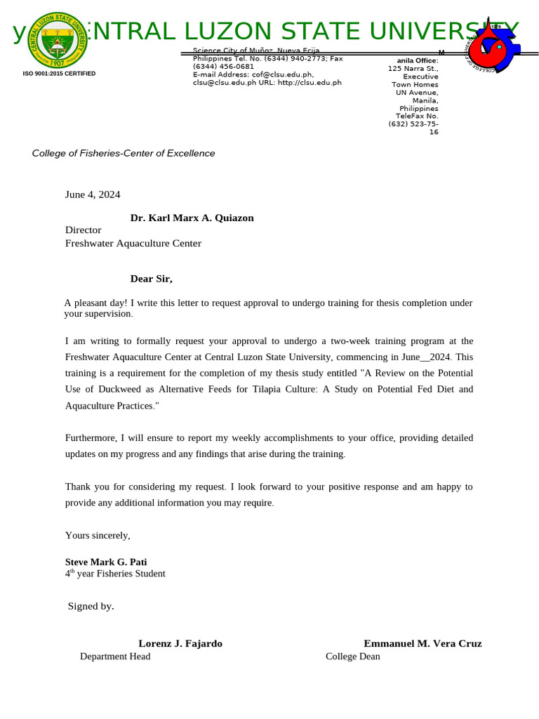 prelim-letter | PDF | Fishing Industry | Fish And Humans