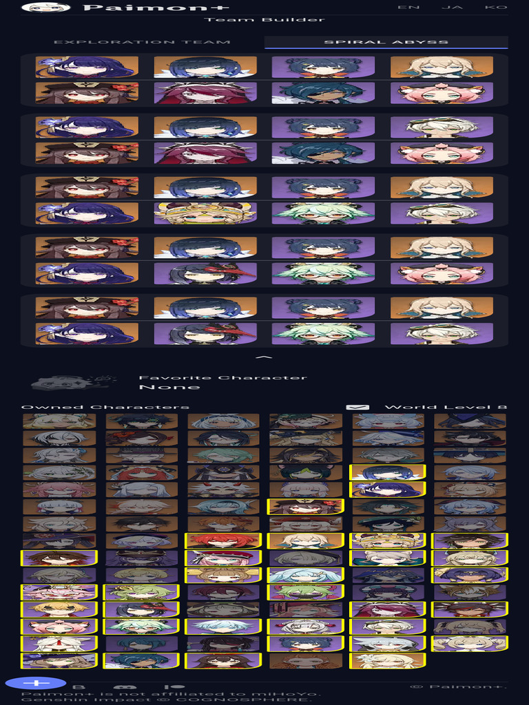 Genshin Impact Team Builder | PDF
