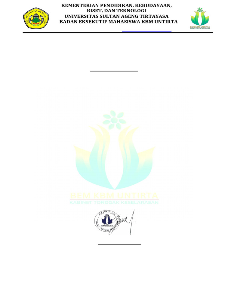Surat Keterangan PKKMB UNTIRTA 2023 | PDF