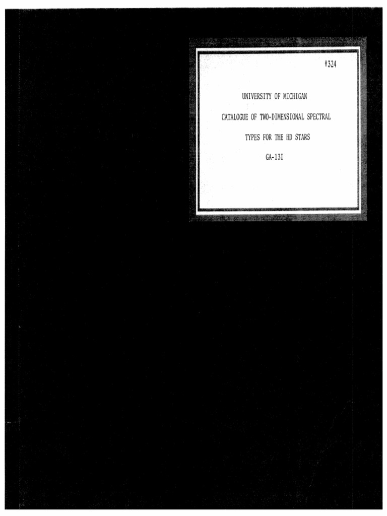 HD Stars 2d Spectral Types GA 131 DSC 0324 | PDF