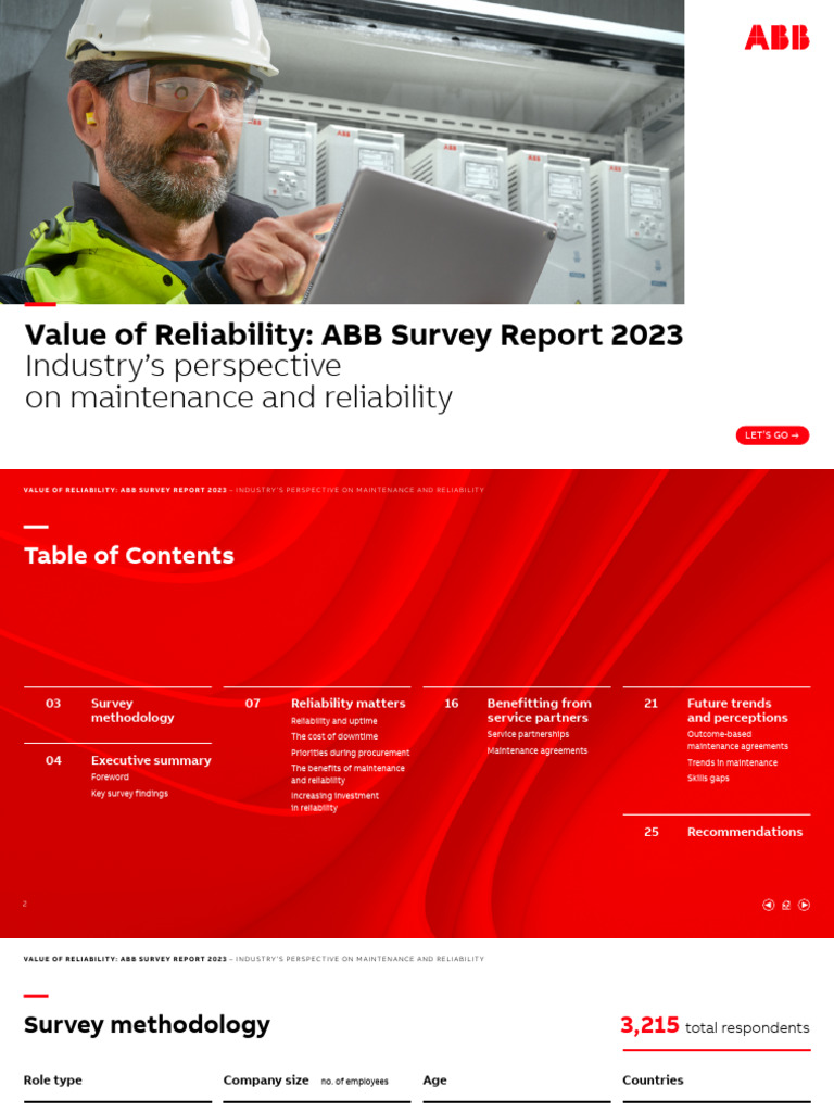 ABB - Survey Report 2023 - 1920x1080 - 20231010 - JL - Final - Edits | PDF | Reliability Engineering