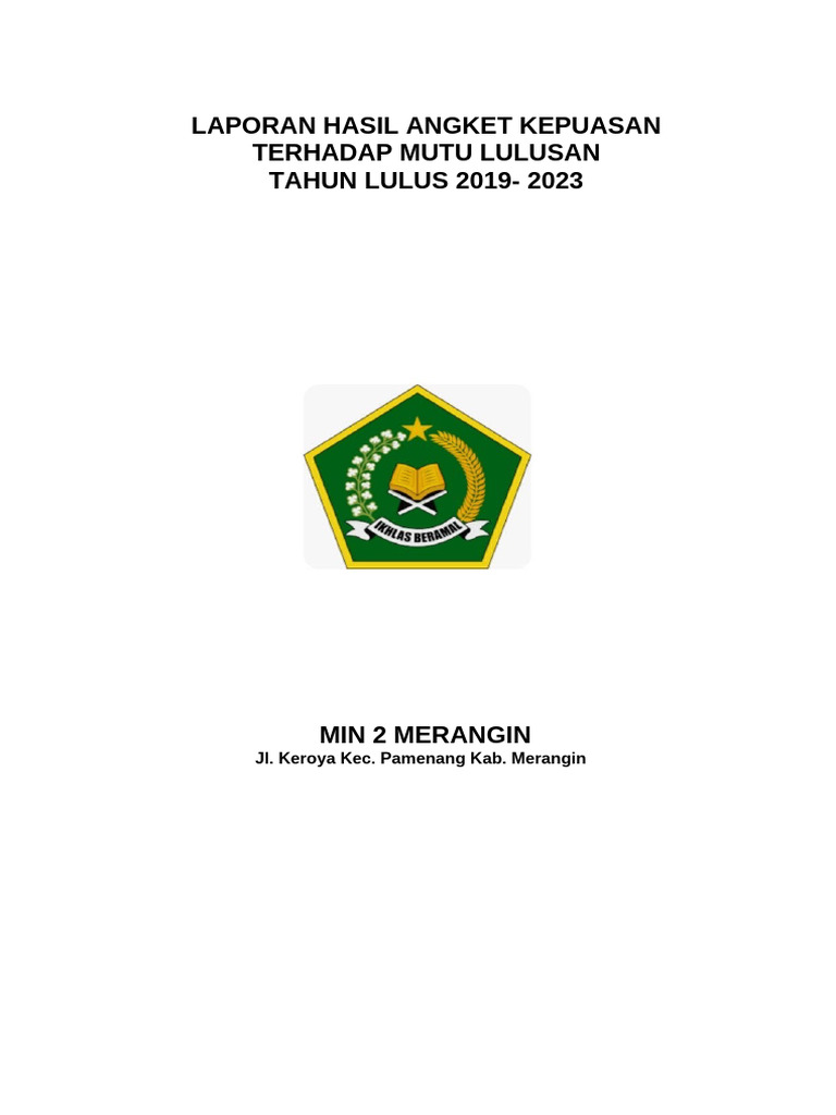 Kepuasan Mutu Lulusan MIN 2 Merangin | PDF