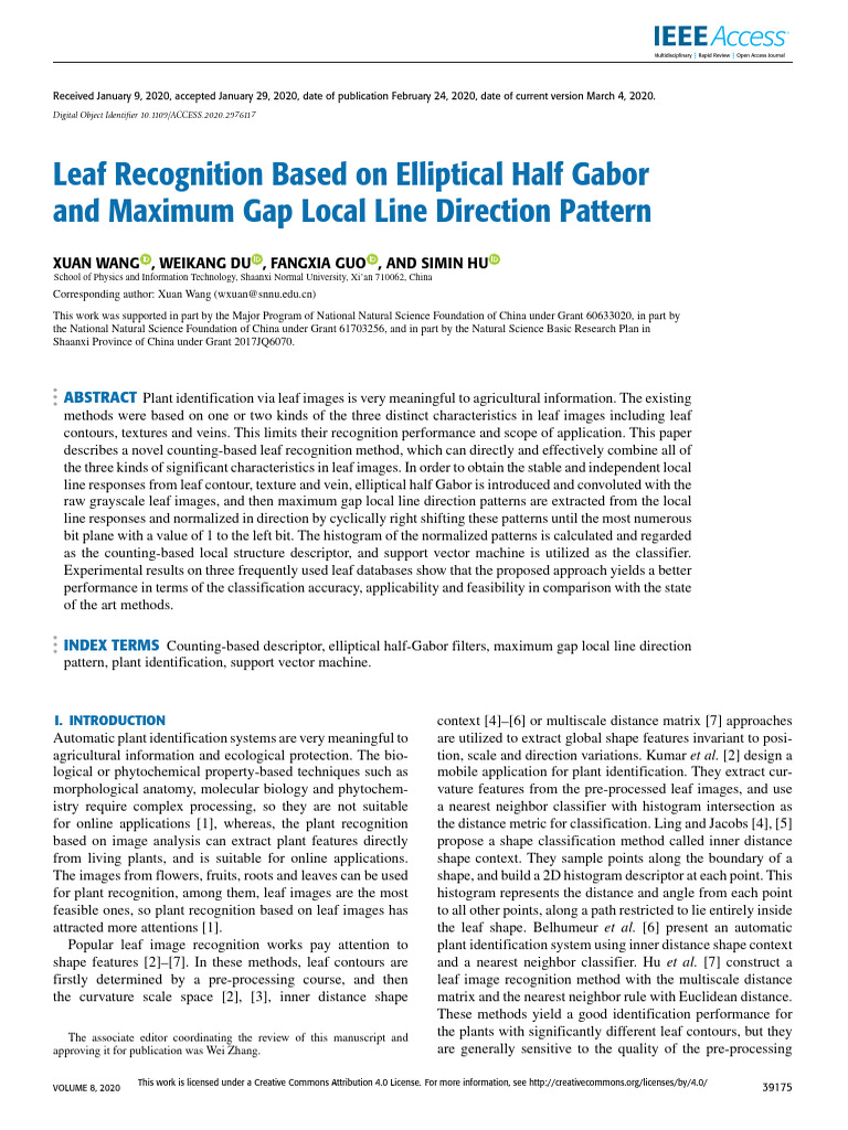 Leaf Recognition Based On Elliptical Half Gabor and Maximum Gap Local Line Direction Pattern ...