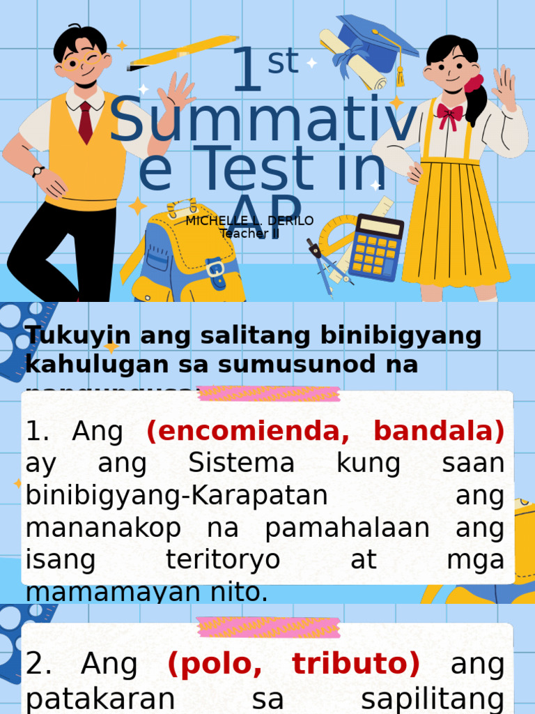 1st Summative Test - AP | PDF