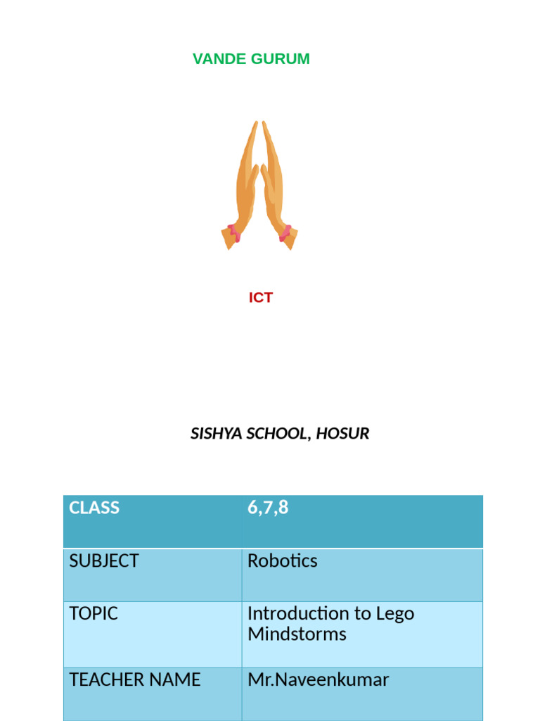 Robotics Grade 6,7,8 | PDF