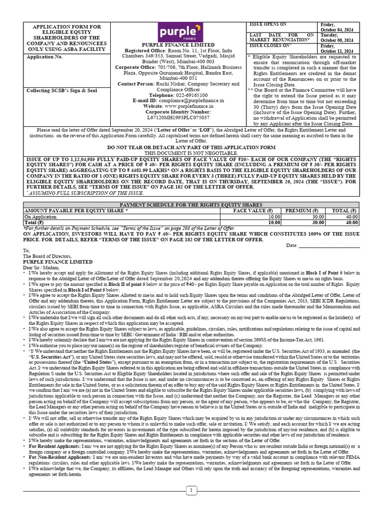 Composite Application Form - 031020241646 | PDF | Securities (Finance ...