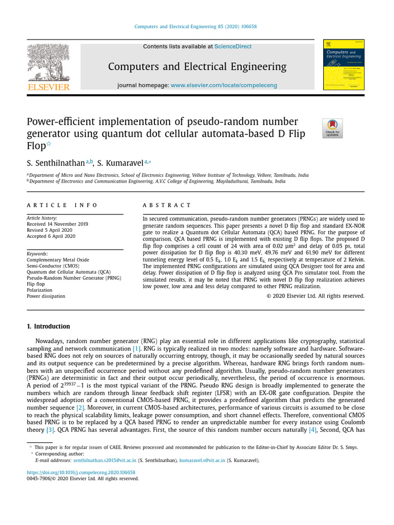 Power-efficient implementation of pseudo-random number | PDF | Logic ... Power-efficient implementation of pseudo-random number | PDF | Logic ...