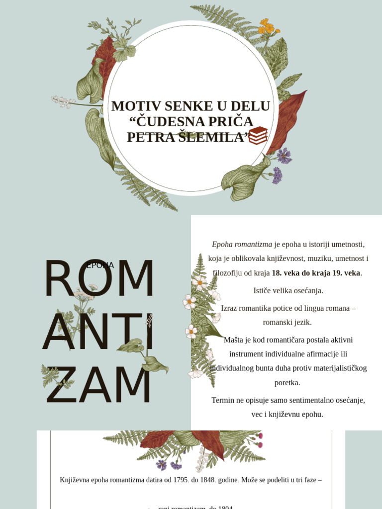 Motiv Senke U Delu Petar Slemil | PDF