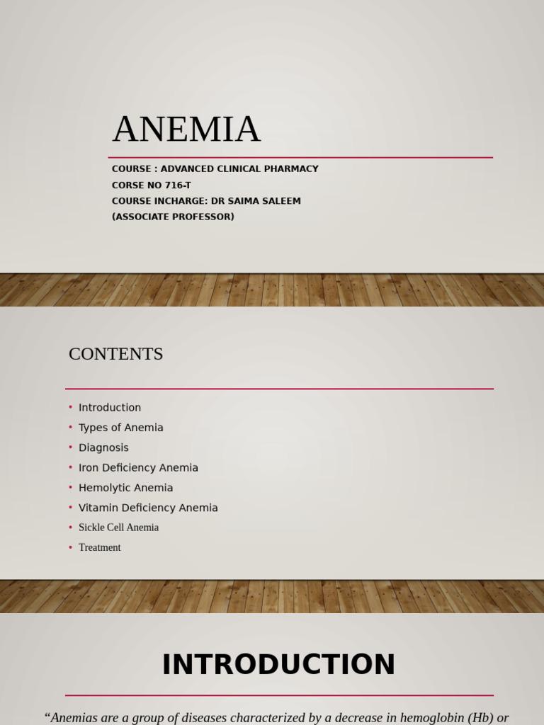 Anemia | PDF | Anemia | Red Blood Cell