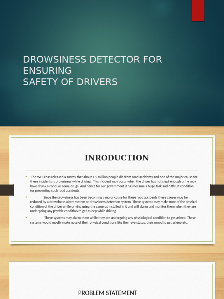 Driver Safety: Drowsiness Detection | PDF