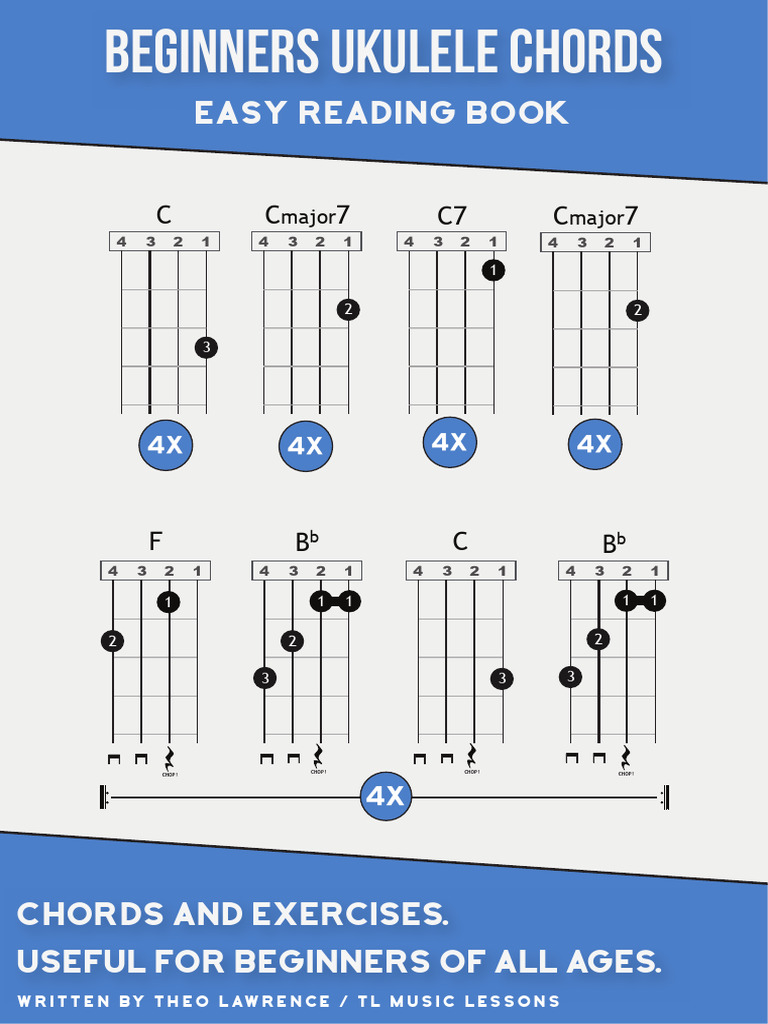 Beginners Ukulele Chords Easy Reading Book | PDF | String Instruments ...