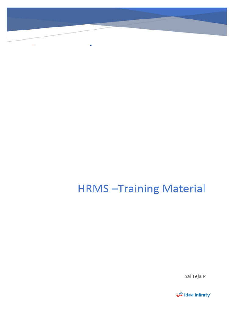 HRMS-CESC Training Guide | PDF | Payroll | Taxes