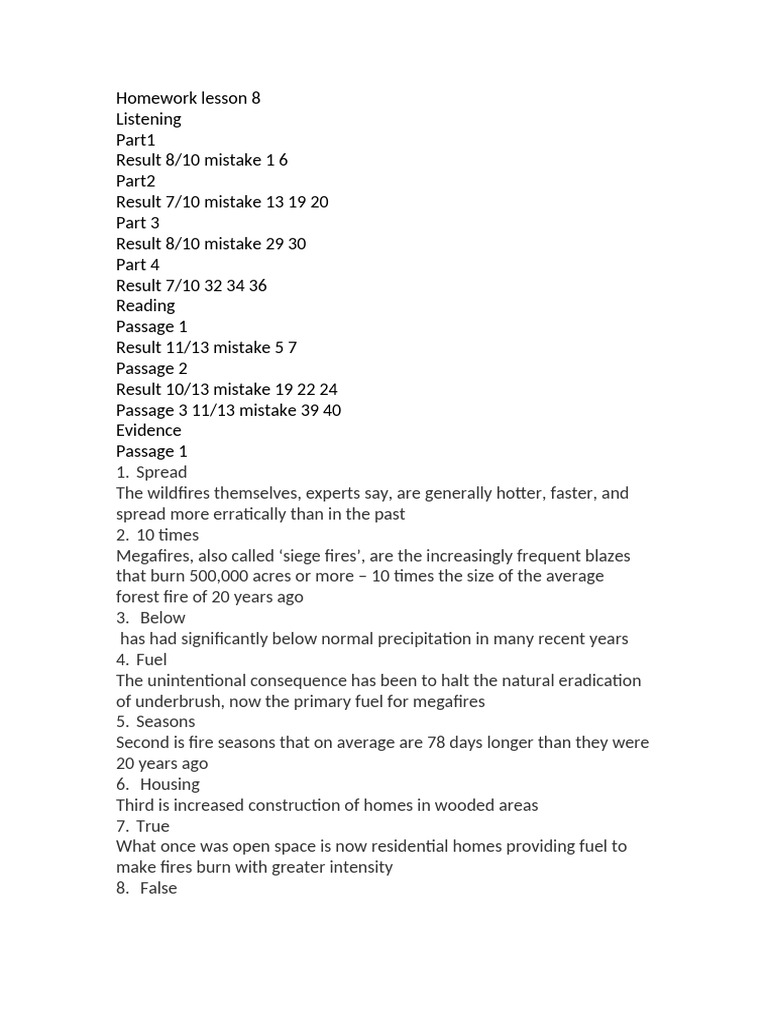Homework Lesson 8 | PDF