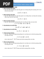 50 Bài Tập Những Hằng Đẳng Thức Đáng Nhớ (Có Đáp Án) - Toán 8 | PDF