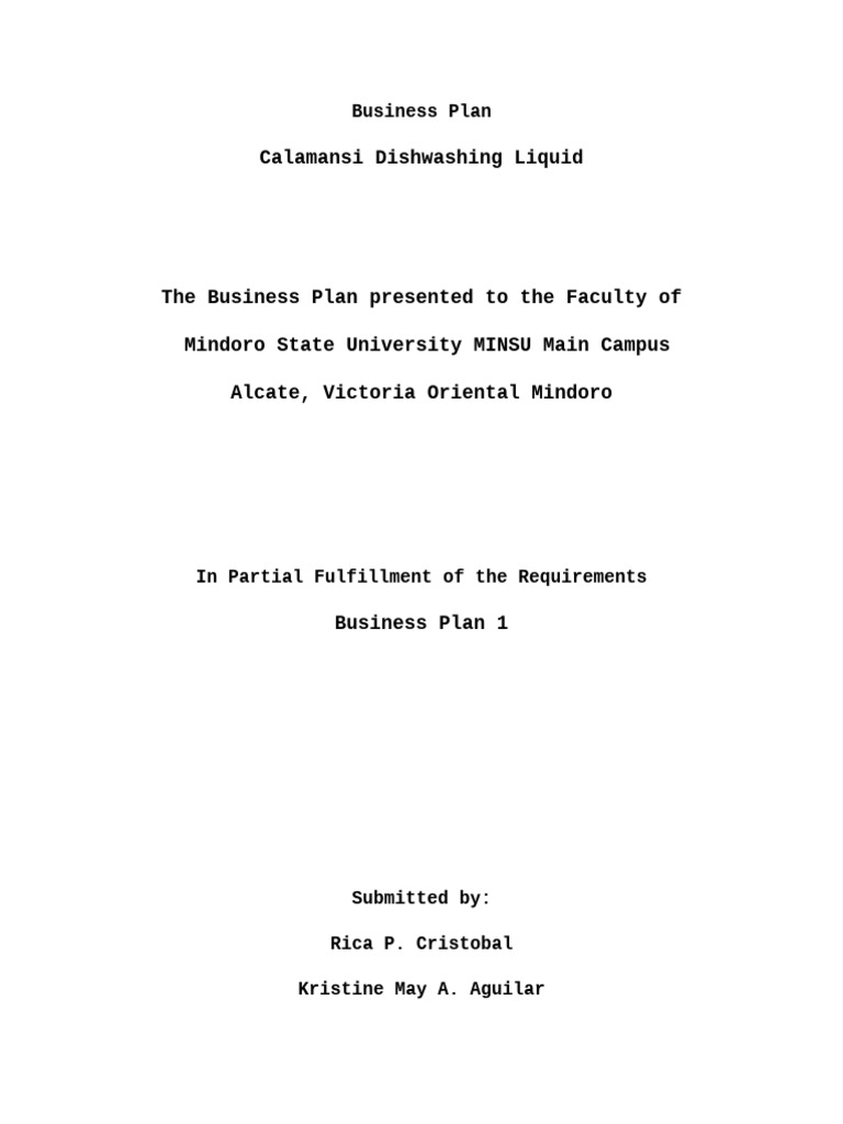 Business Plan1 (Repaired) - Copy | PDF | Expense | Waste