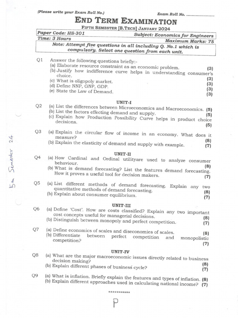 End Sem Papers | PDF