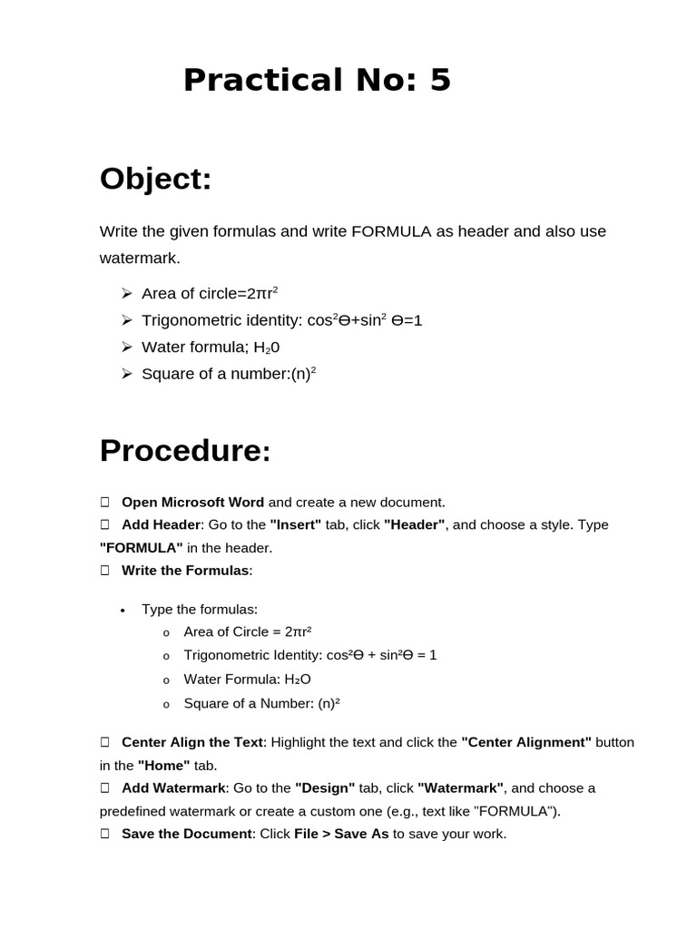 Practical No 5 | PDF