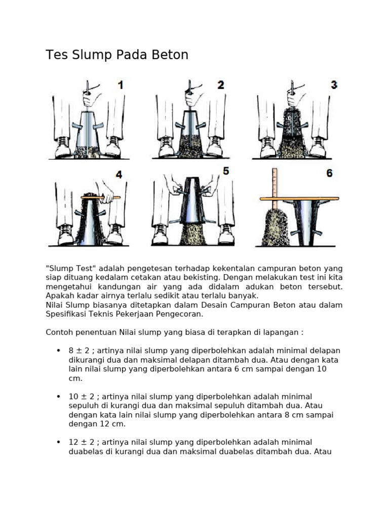Panduan Tes Slump Beton | PDF