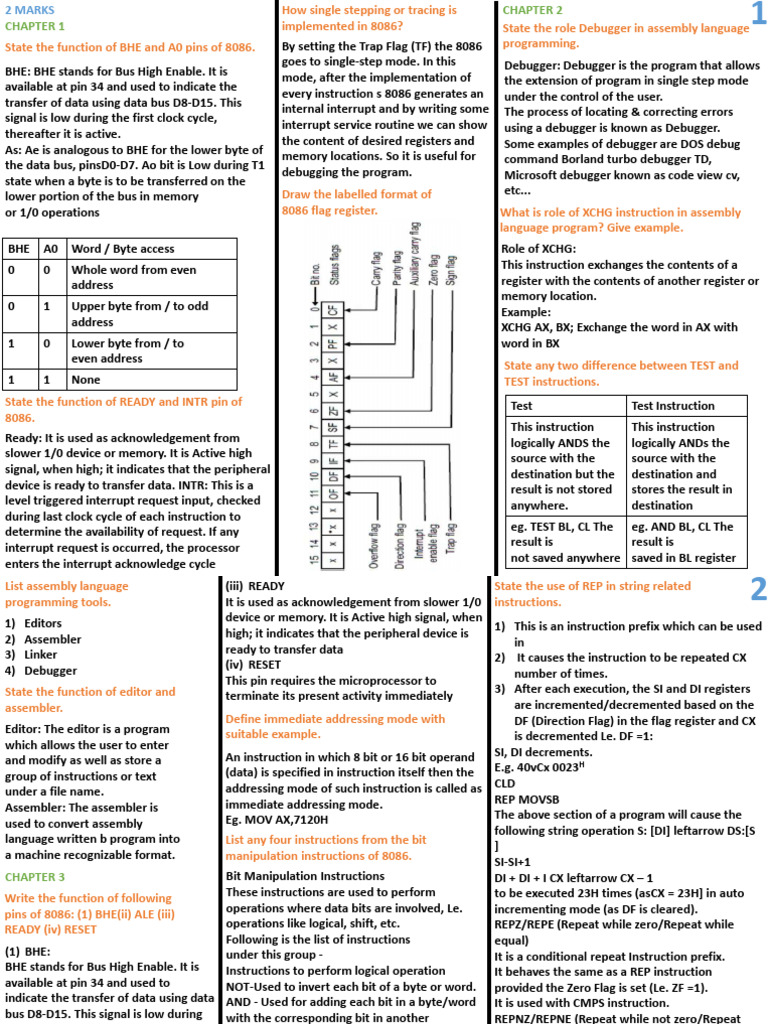 MIC 2 & 6 marks | PDF | Assembly Language | Computer Program MIC 2 & 6 marks | PDF | Assembly Language | Computer Program