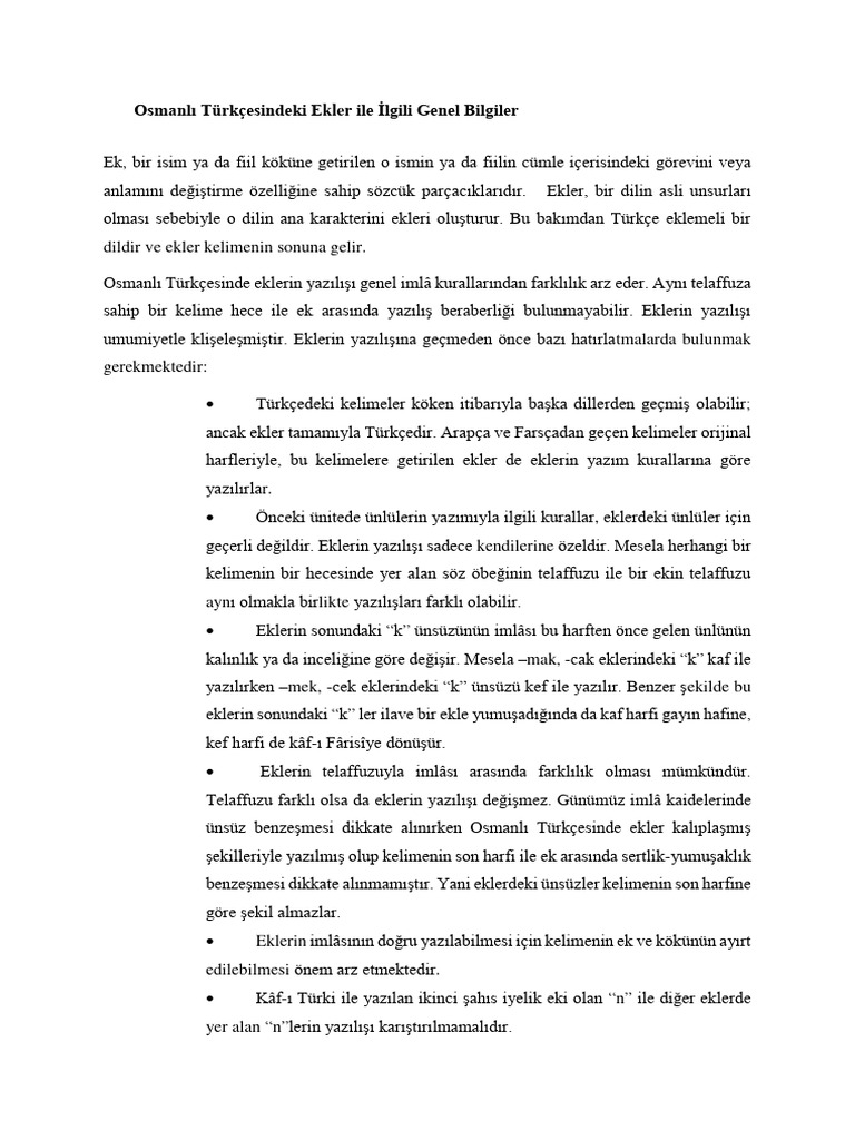 Osmanlica Ekler-1 | PDF