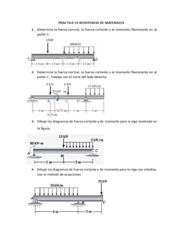Practica 14 Resistencia de Materiales | PDF