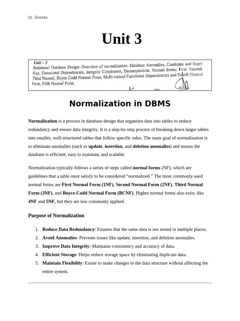 DBMS unit 3 | PDF | Data | Data Management DBMS unit 3 | PDF | Data | Data Management