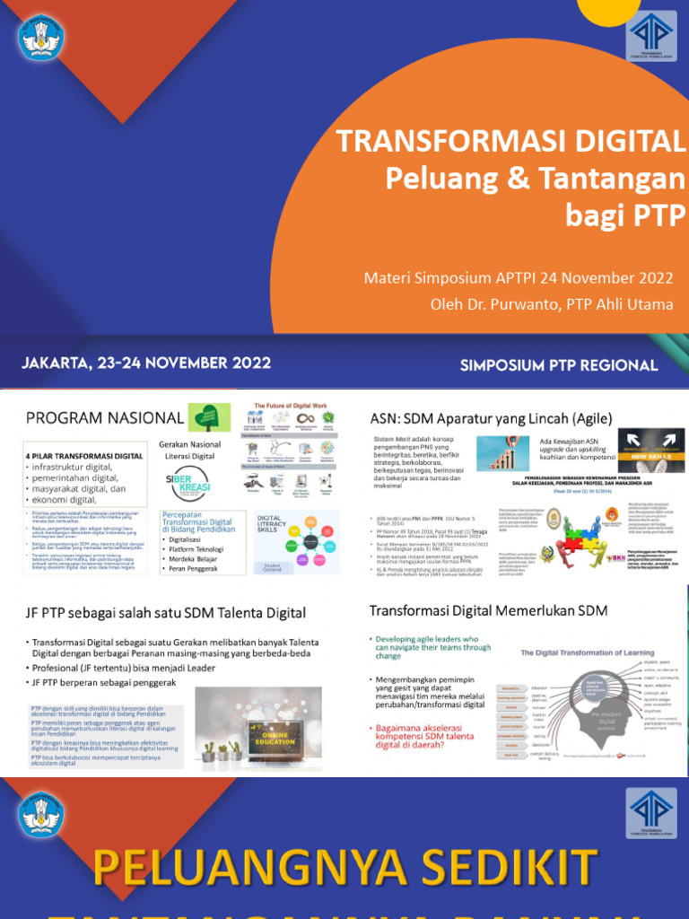 8 Transformasi Digital Peluang Tantangan PTP | PDF