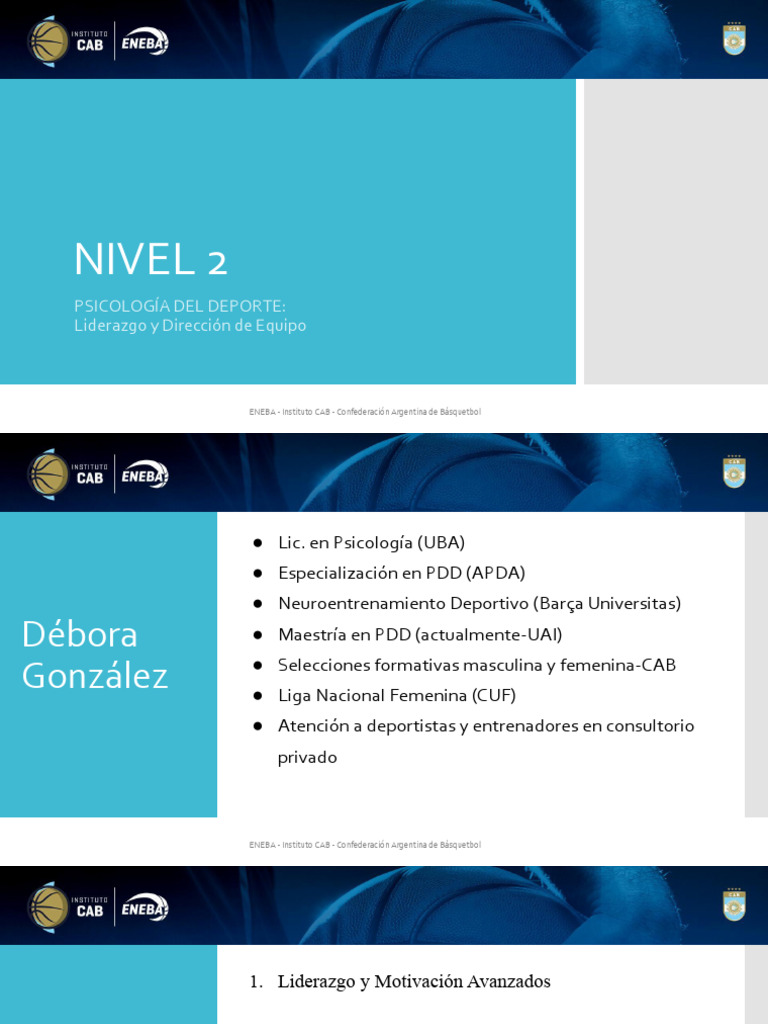 Módulo 13 Liderazgo, Motivación, Formación ENEBA Nivel 2 | PDF | Motivación | Motivacional