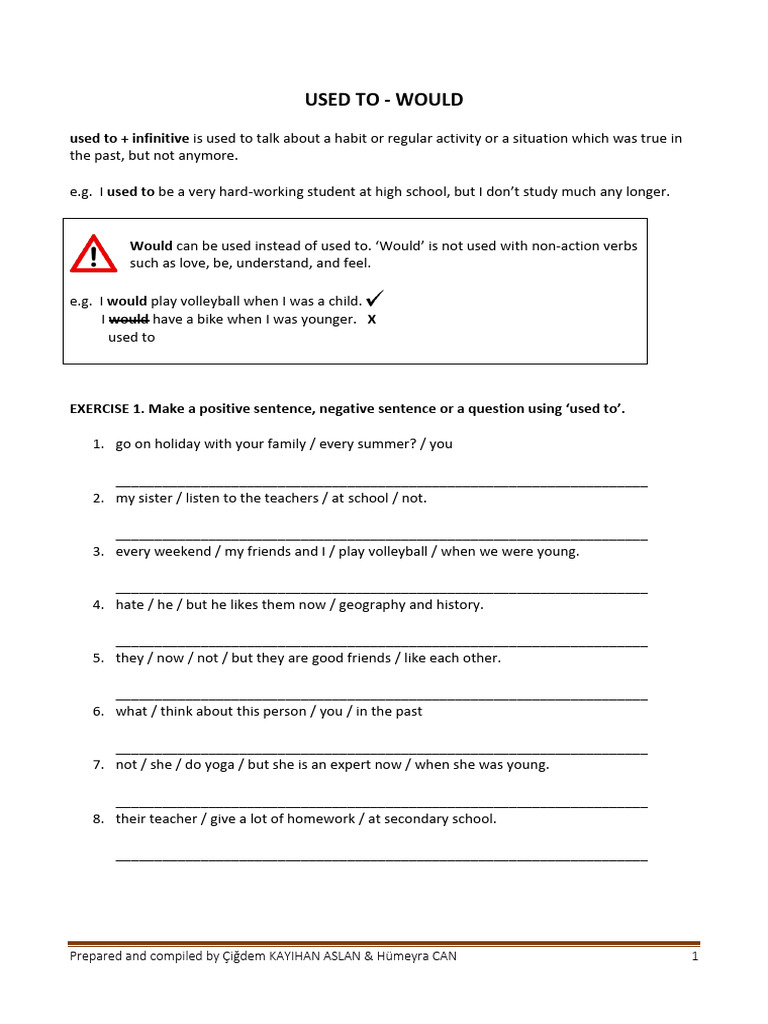 Used To& Be &get Used To | PDF | Linguistics