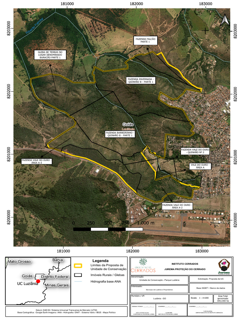 mapa_uc_luziania | PDF | Geografia | Geofísica