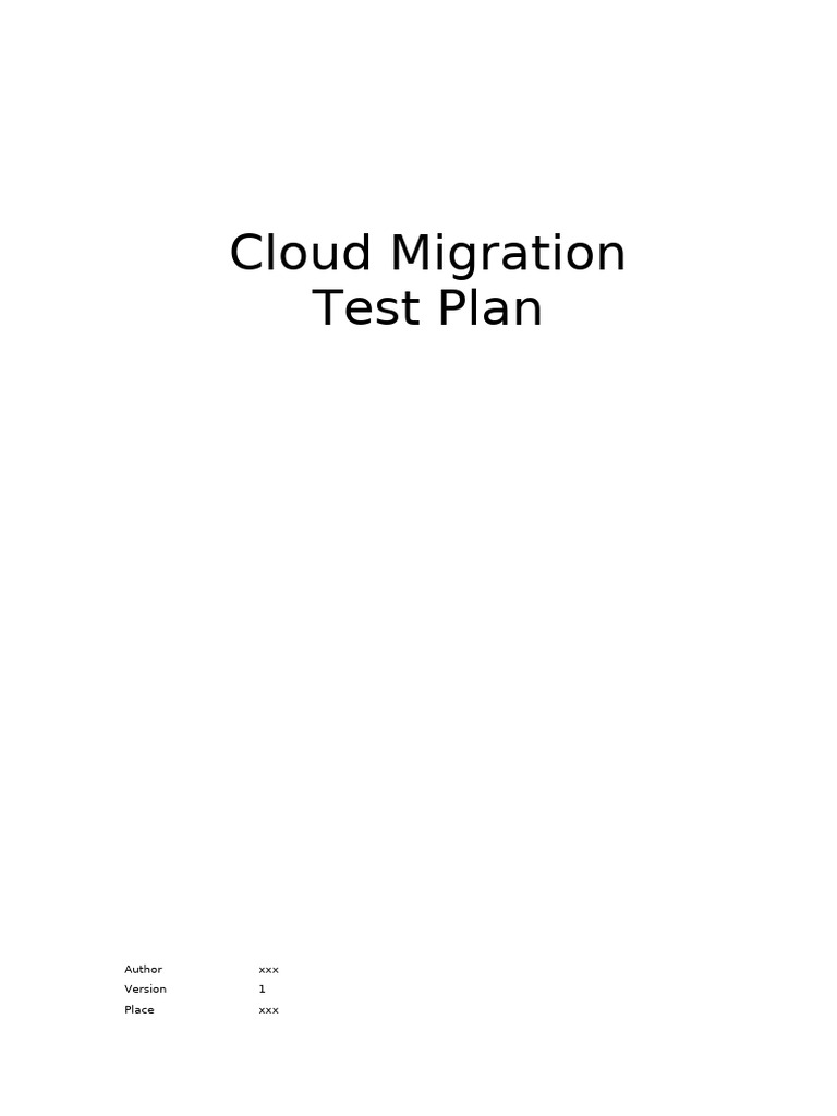 Cloud Migration Test Plan | PDF | Risk