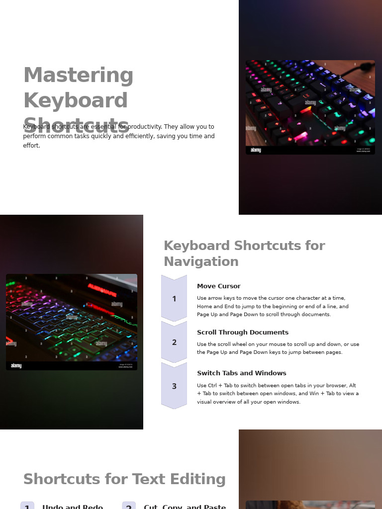 Mastering Keyboard Shortcuts | PDF | Control Key | Computer Keyboard
