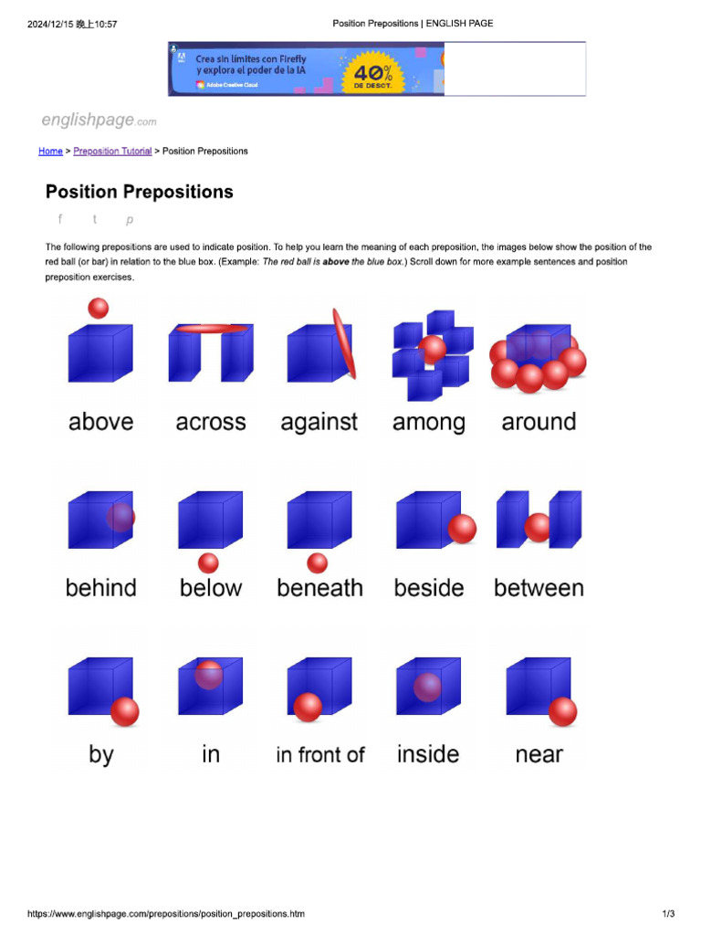 PREPOSITIONS | PDF