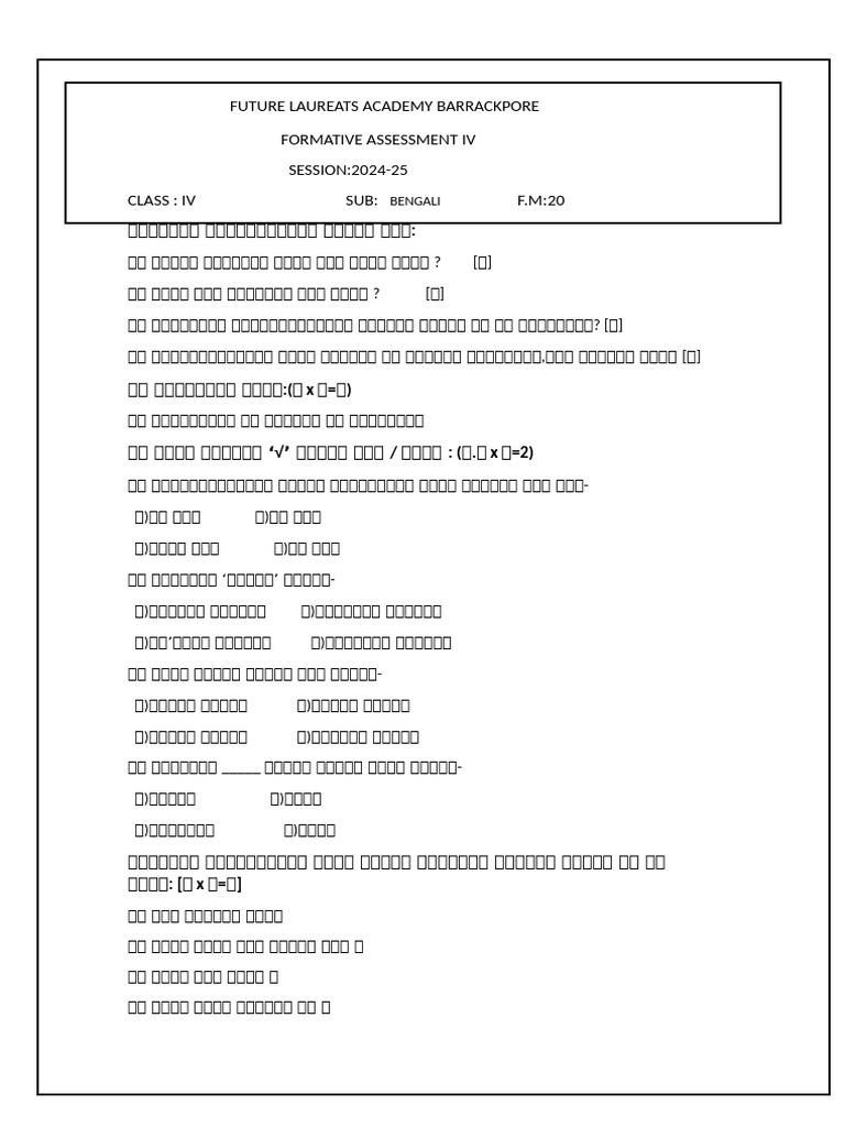 BENG FA4 FLA 4 | PDF