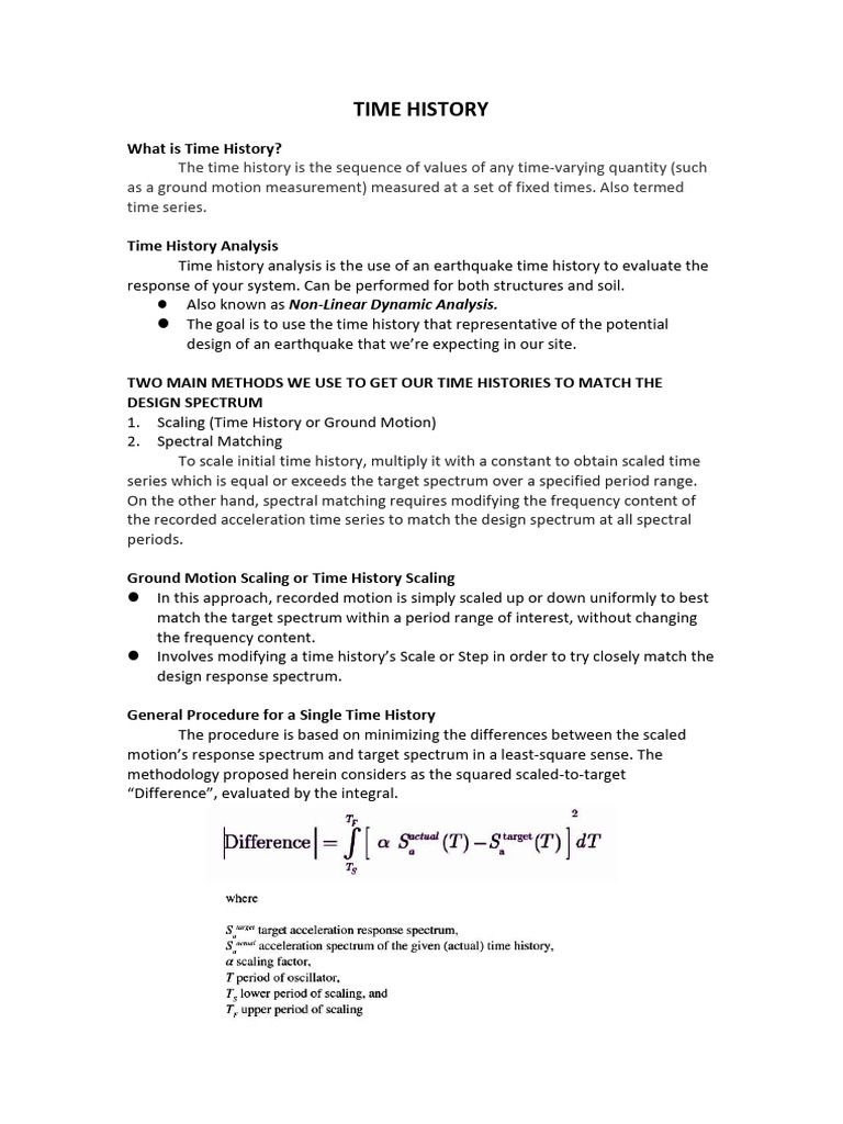 Time History Analysis in Earthquake Engineering | PDF | Spectral ...