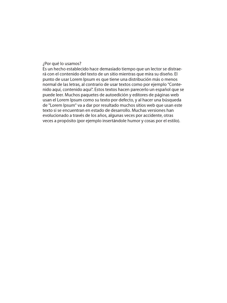 Uso y Evolución del Lorem Ipsum | PDF
