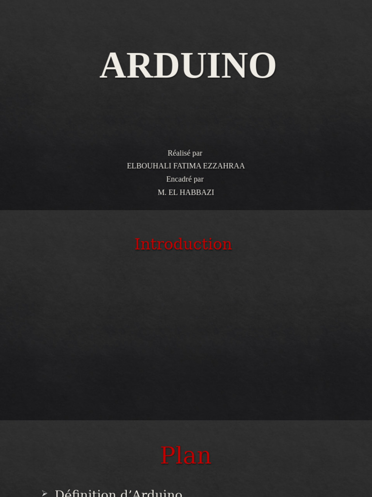Arduino Présentation Pdf Arduino Programmation Informatique