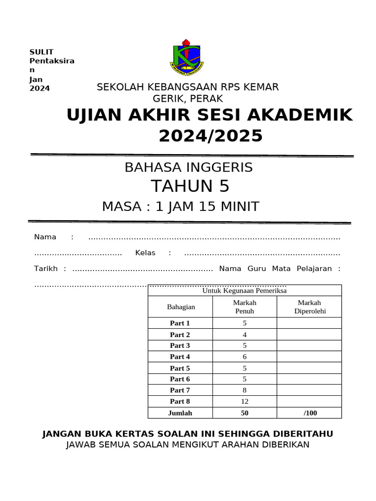 Cover Page Uasa - 025515 | PDF